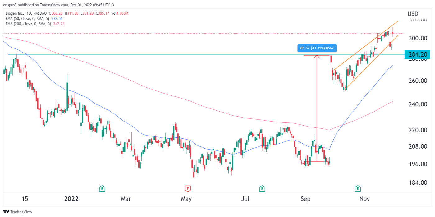 Biogen Share Price: A Dangerous Bearish Pattern Forms