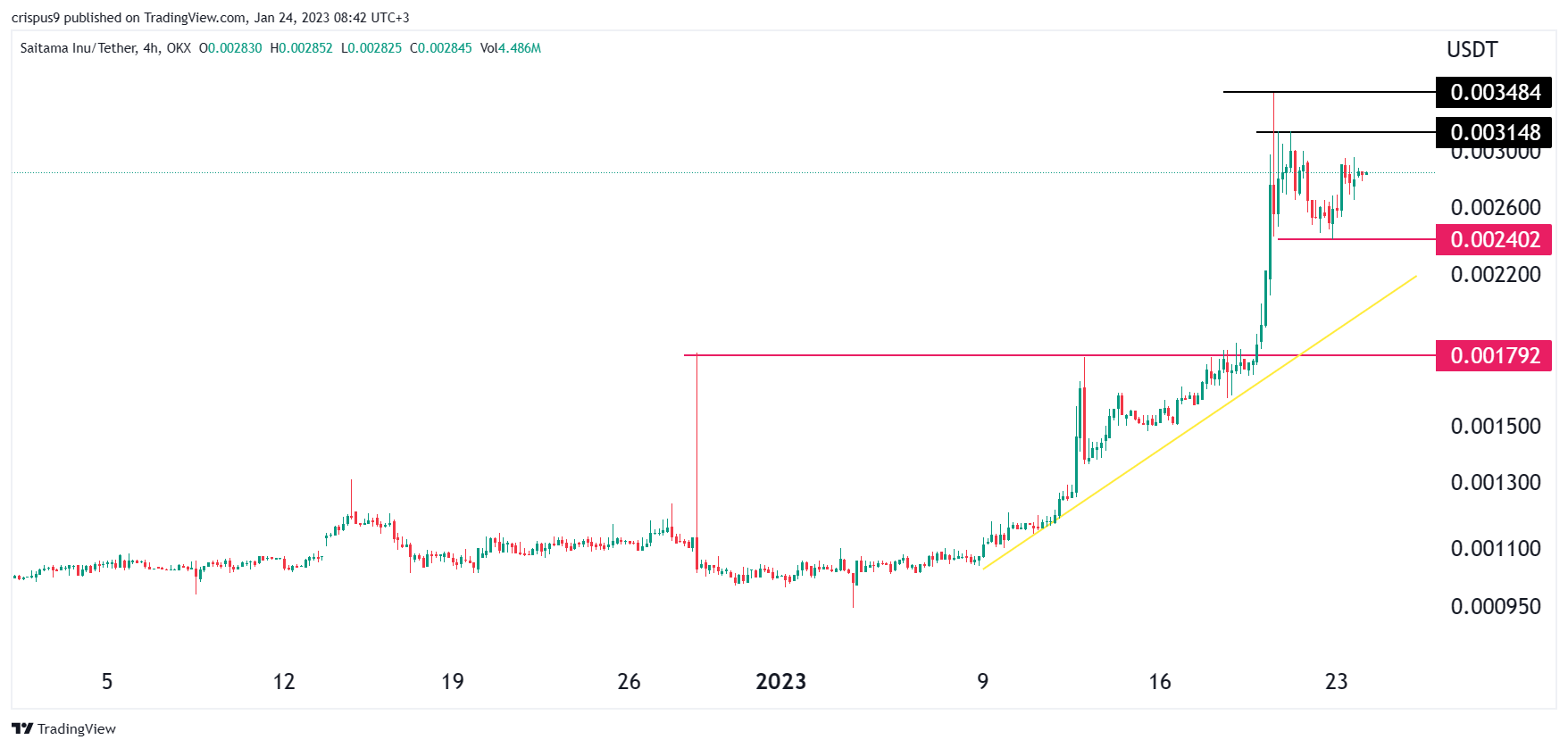 Saitama Inu Price Prediction: Double Top Pattern Slowly Forming